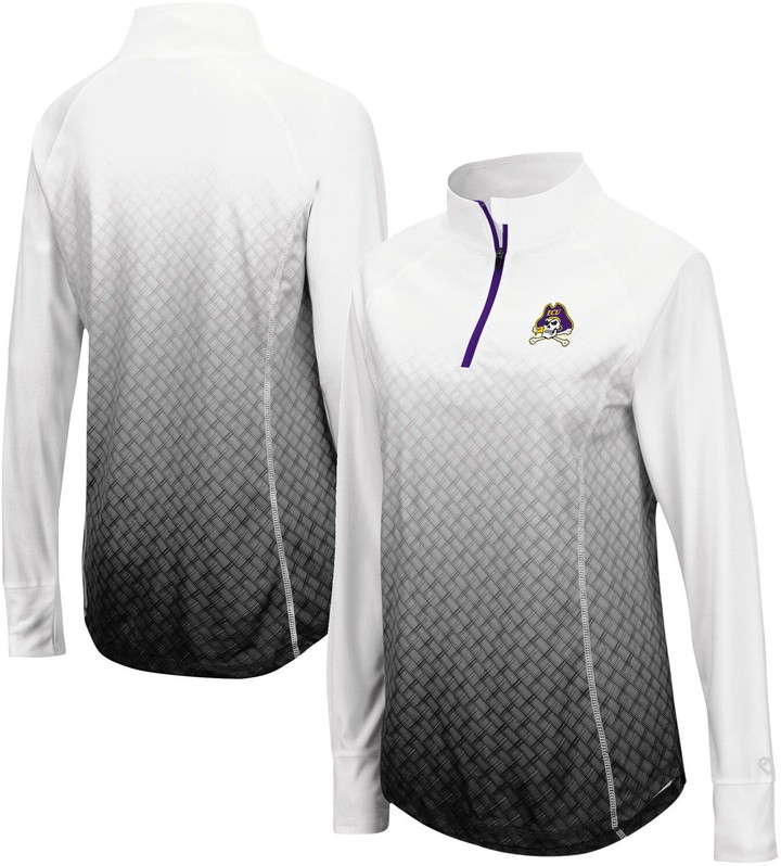 Colosseum Women's Black ECU Pirates Magic Ombre Quarter-Zip Raglan ...
