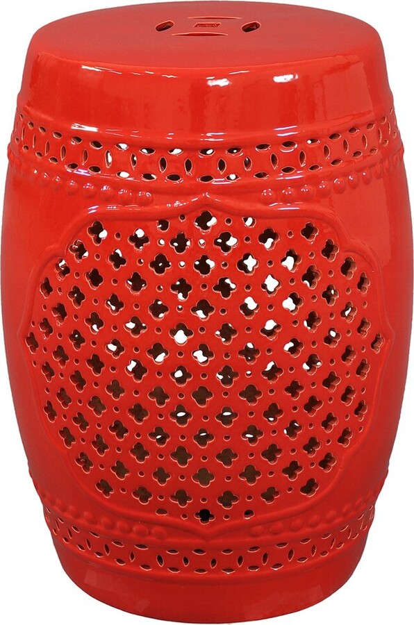 Sunnydaze Marrakesh Lattice Ceramic Garden Stool - ShopStyle
