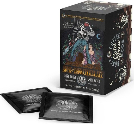 Bones Coffee Army of the Dark Chocolate 12 ct Cold Brew Pods Dark ...