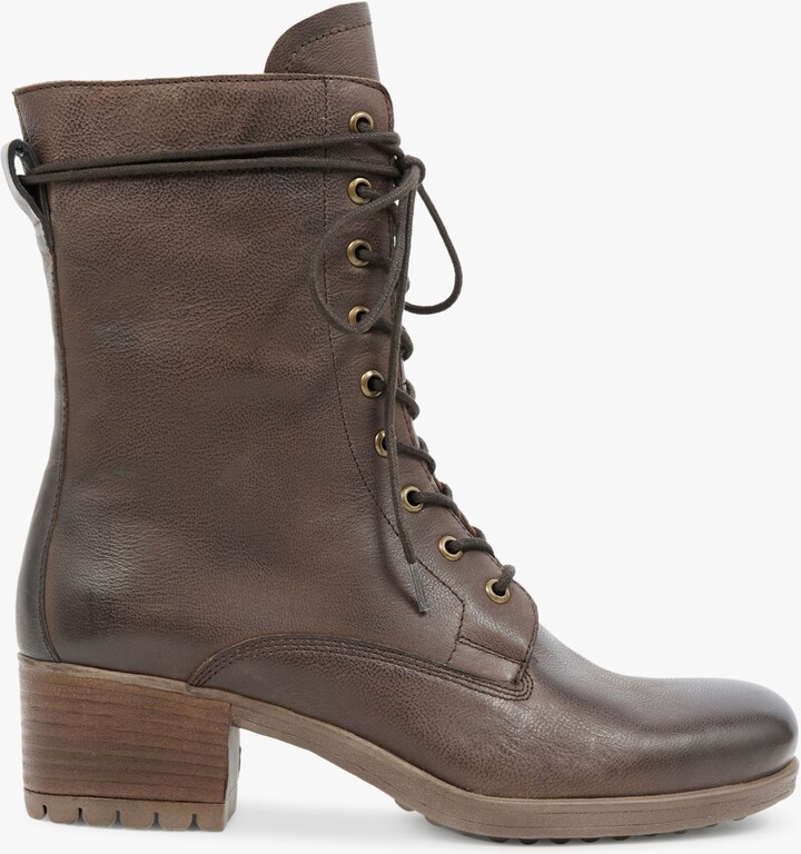 Celtic & Co. Leather Block Heel Derby Boots - ShopStyle