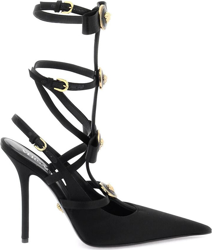 Versace slingback pumps with gianni ribbon bows - ShopStyle