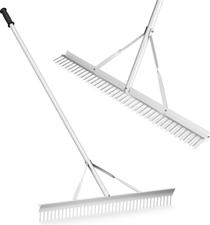 Givimo Aluminum Rake with 36 Inch Wide Rake Head and 68 Inch Long ...