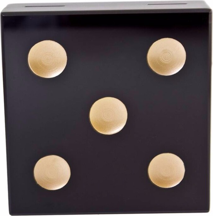 YOANNY GARCIA Women's Black Big Golden Dice - ShopStyle Clutches