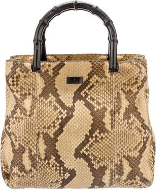 Gucci Python Bamboo Handle - ShopStyle