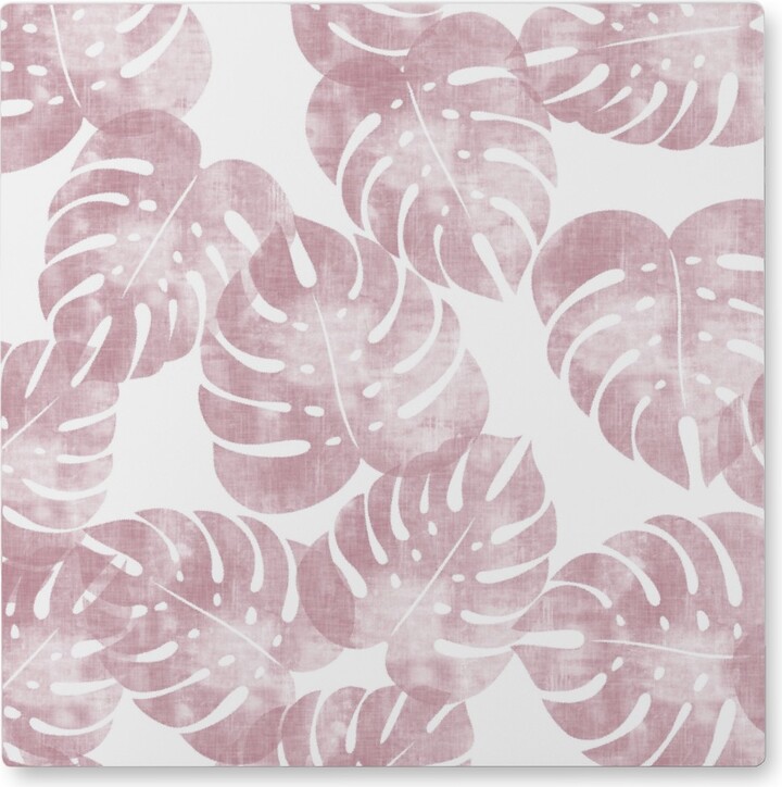 Shutterfly Photo Tiles: Monstera Leaves - Mauve Photo Tile, Metal, 8X8 ...