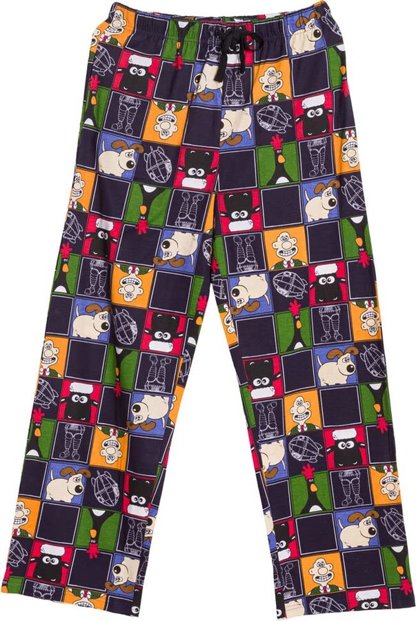 TruffleShuffle Men's Wallace & Gromit Lounge Pants Multi-Coloured | Non ...