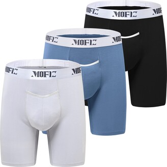 MoFiz Men's Micro Modal Underwear Boxer Shorts Long Leg Boxer Briefs Ultra-Soft Breathable ...