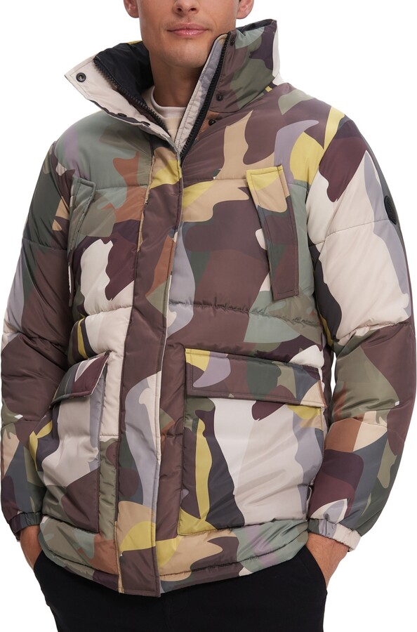 Noize Men's Relaxed-Fit Quilted Camouflage Puffer Jacket - ShopStyle