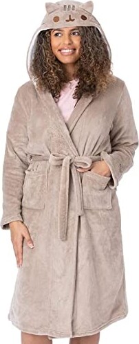 Pusheen The Cat Dressing Gown Womens | Ladies Novelty Brown Nightwear ...