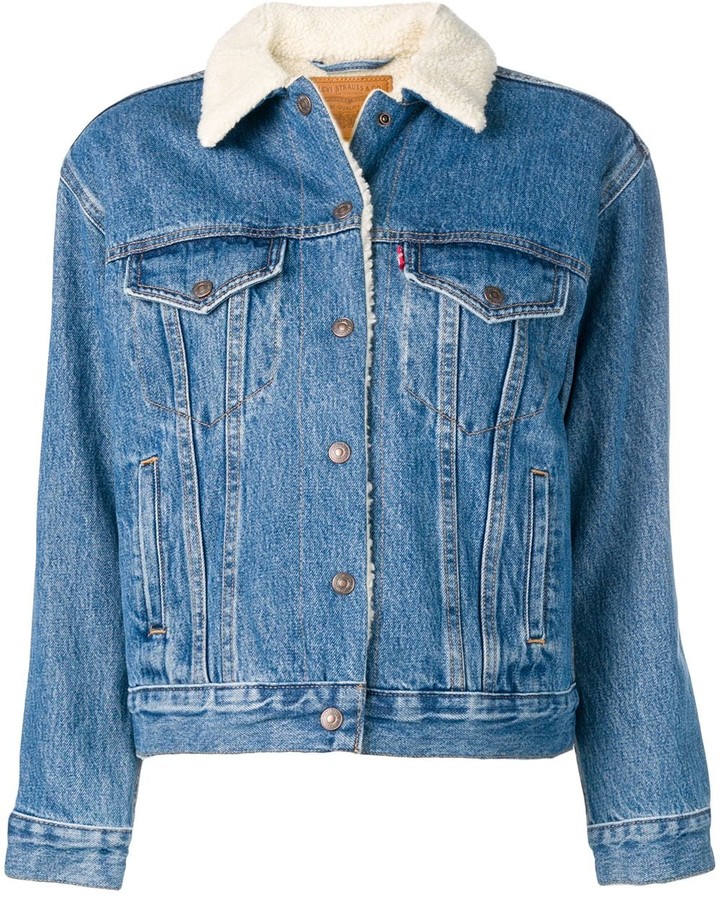 Levi's Shearling Denim Jacket - ShopStyle Fur Coats