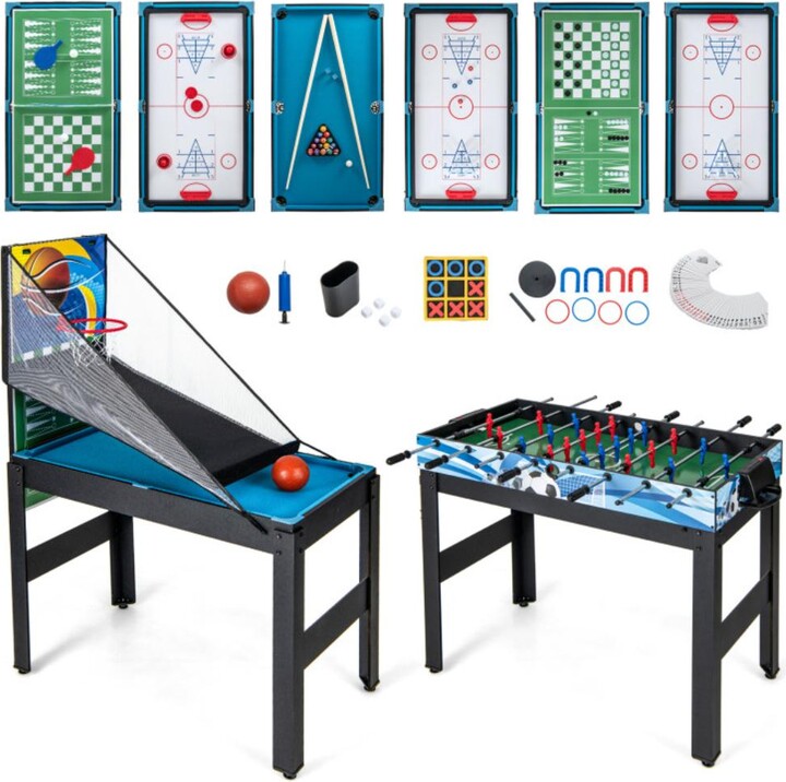 Hivvago 14-in-1 Combo Game Table Set Multi Game Table with Foosball ...