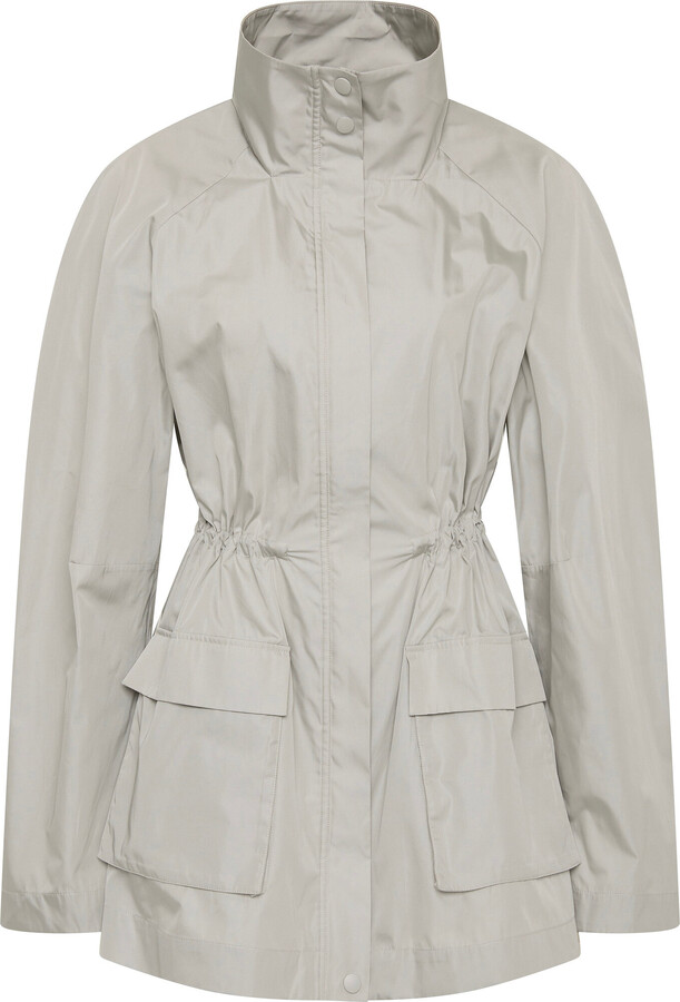 ST. AGNI Stand Collar Paper Taffeta Parka - ShopStyle Outerwear