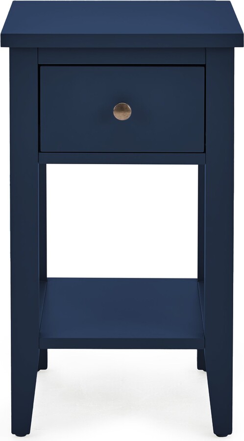 Dunelm Lynton 1 Drawer Small Bedside Table Navy Blue - ShopStyle