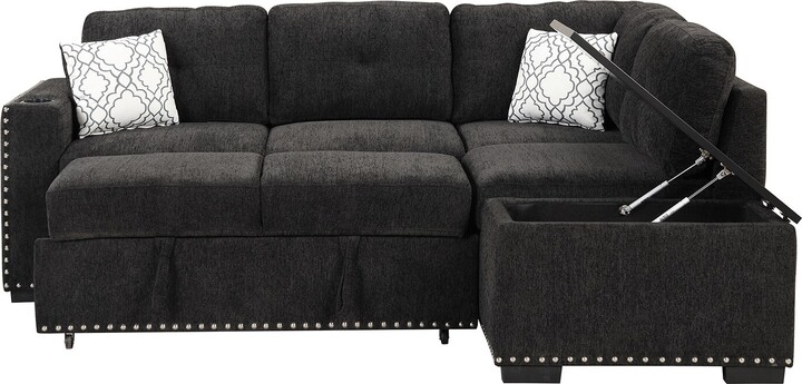 83.8" Reversible Sectional Pull-Out Sofa Bed - ShopStyle