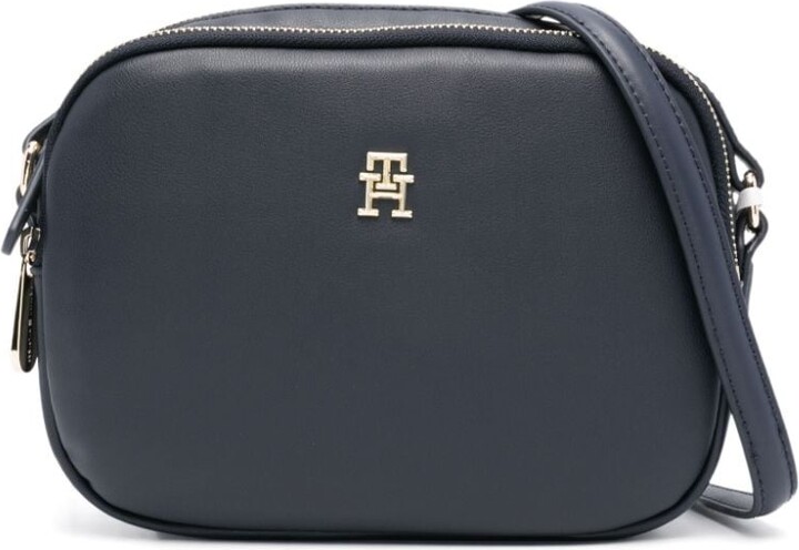 Tommy Hilfiger Logo-Plaque Faux-Leather Crossbody Bag - ShopStyle