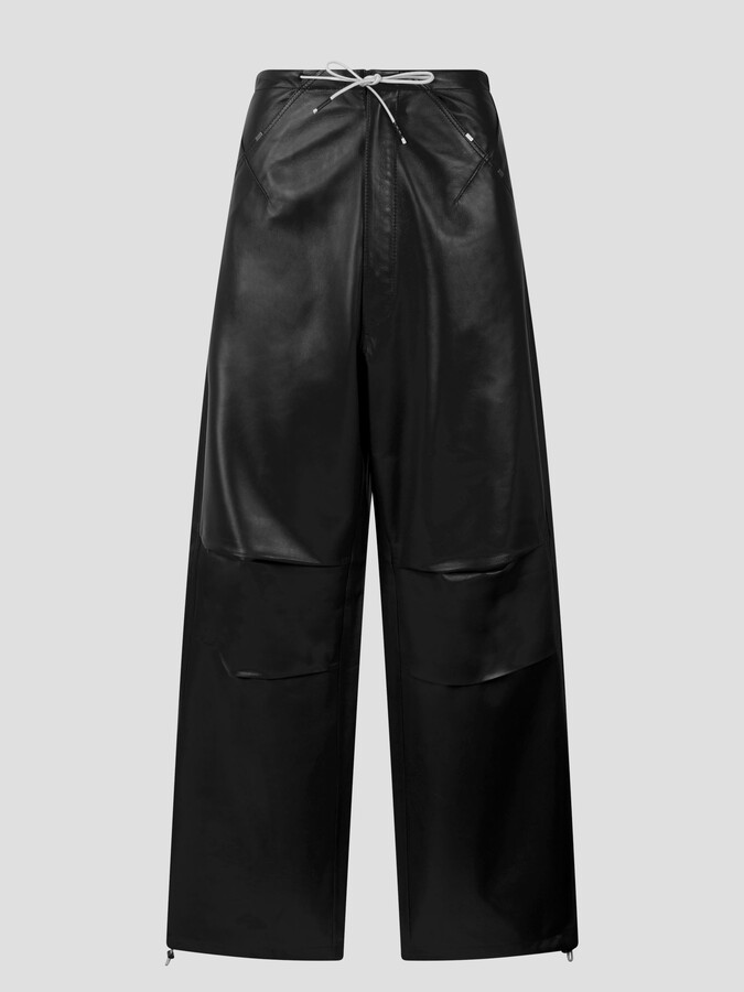 Darkpark Daisy plonge nappa leather military trousers - ShopStyle Pants