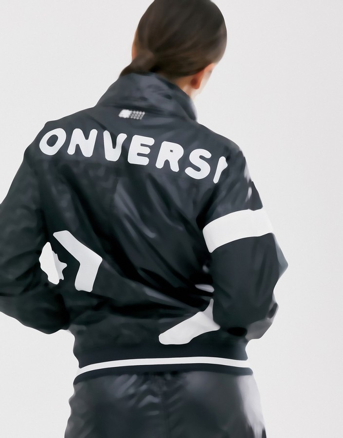 Converse Voltage black track jacket - ShopStyle