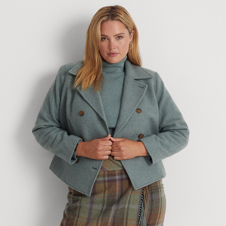 Lauren Woman Ralph Lauren Double-Breasted Herringbone Coat - ShopStyle