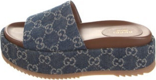 Gucci GG Denim Slides - ShopStyle
