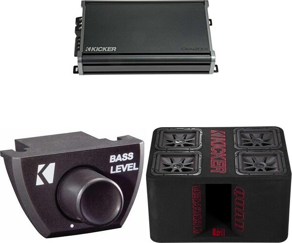 Kicker 47QL7R122 12-Inch (30cm) Loaded Ported Quad Box, 2-Ohm w ...
