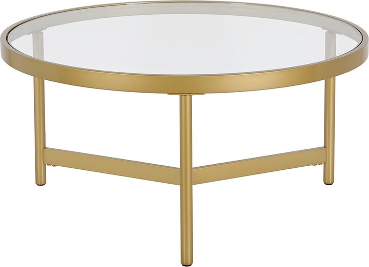 Abraham + Ivy Yara 32In Wide Round Coffee Table With Glass Top - ShopStyle
