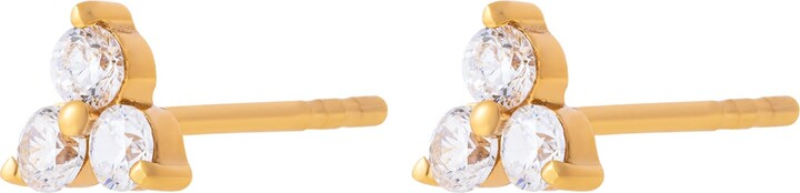 Cartilage Cartel Trinity Studs Gold - ShopStyle Earrings