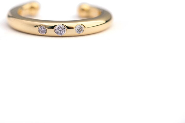 Zed - 18K Yellow Gold Simple Diamond Ear Cuff - ShopStyle Fine Jewellery