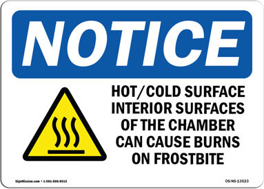 SignMission Hot Cold Surface Interior Surfaces Sign with Symbol ...