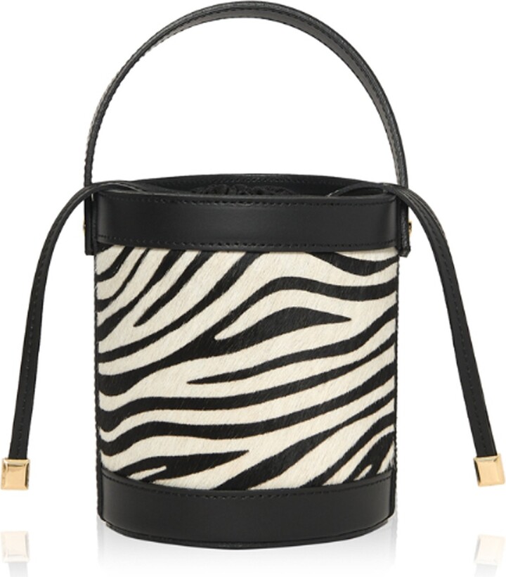 Betsy & Floss - Anse Animal Print Bucket Bag - Zebra Print - ShopStyle