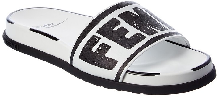 Fendi Roma Joshua Vides Leather Slide - ShopStyle Sandals