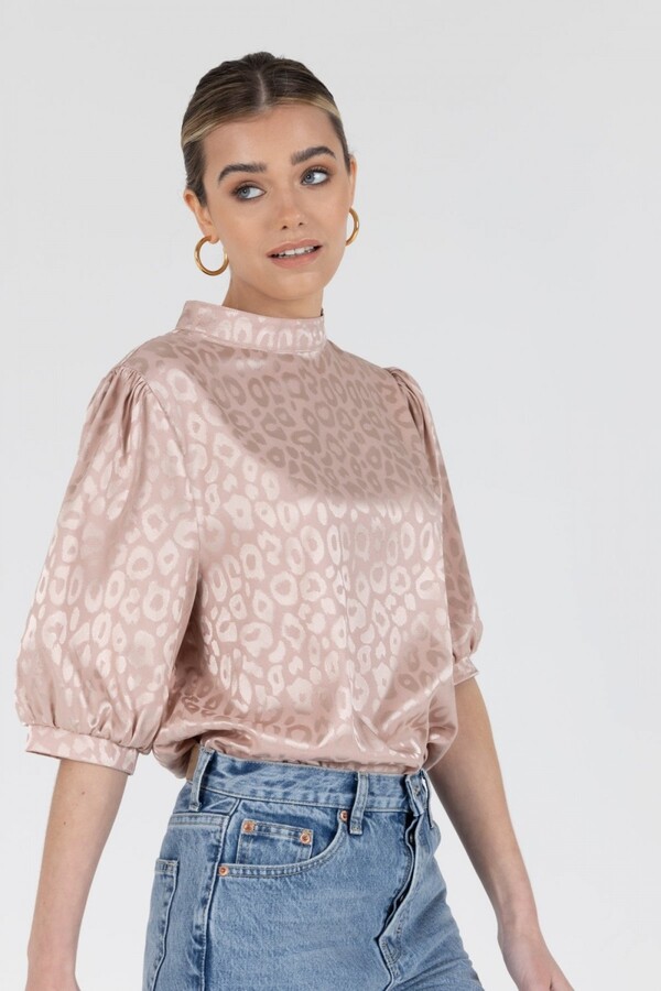 Zibi London Nickolla Dark Pink Satin Top - ShopStyle Dresses