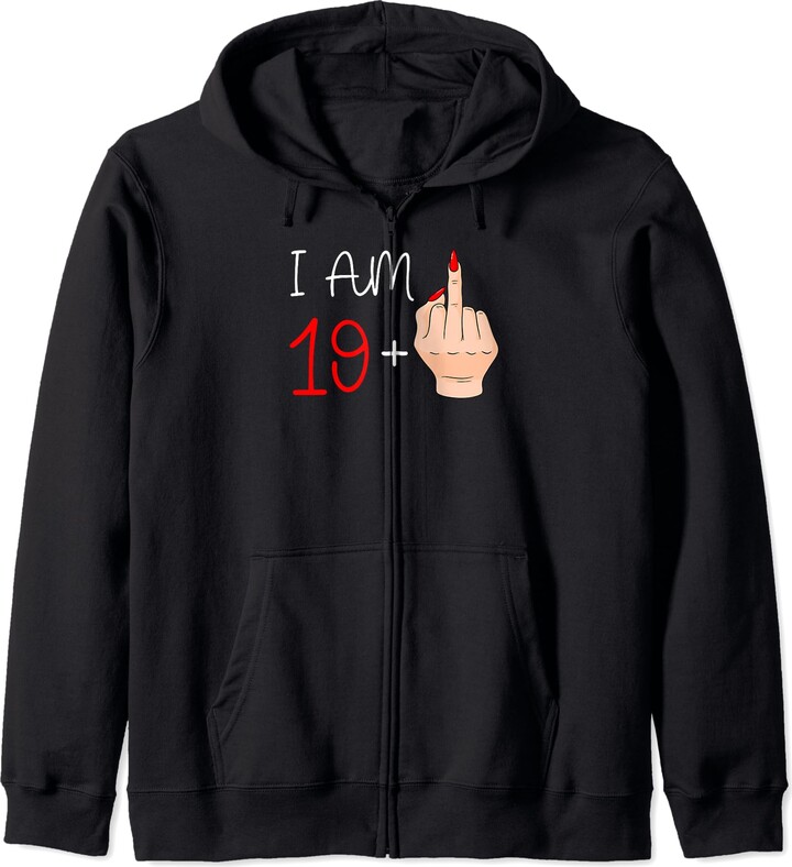 Funny Birthday Presents For Women I Am 19 Plus 1 Middle Finger 20th ...