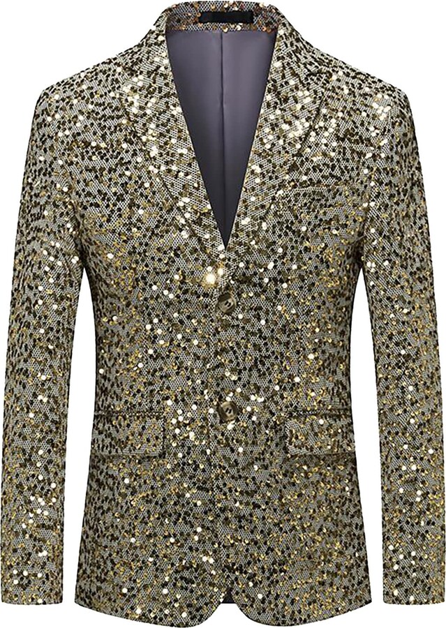 Generic Party Blazers For Men Uk - Sequin Blazer Men Men'S Sequin Suit ...