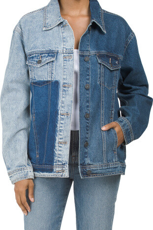 TJMAXX The Dakota Two-Tone Oversized Jean Jacket - ShopStyle