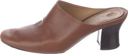 The Row Leather Mules - ShopStyle