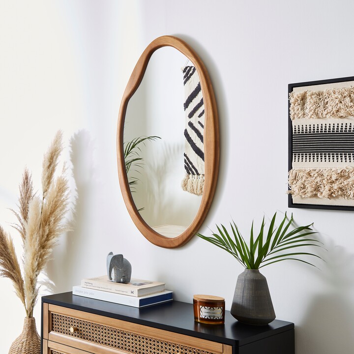 Dunelm Pebble Mirror 45cm x 90cm Natural - ShopStyle
