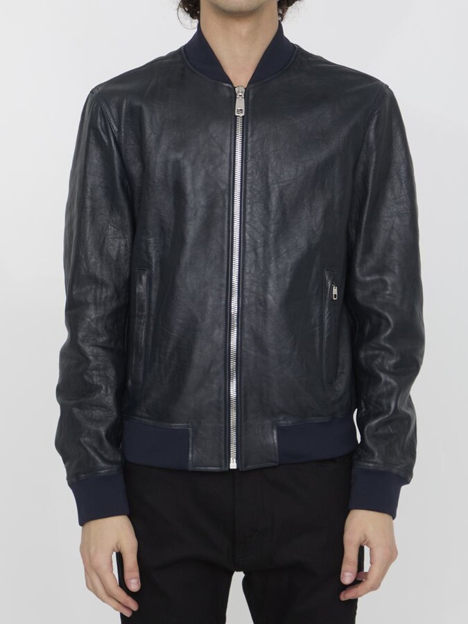 Dolce & Gabbana Leather bomber jacket - ShopStyle
