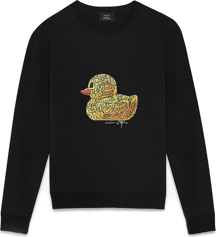 Coocoomos Men's Black Iconic Duck Jumper By Ettoja - ShopStyle Crewneck ...