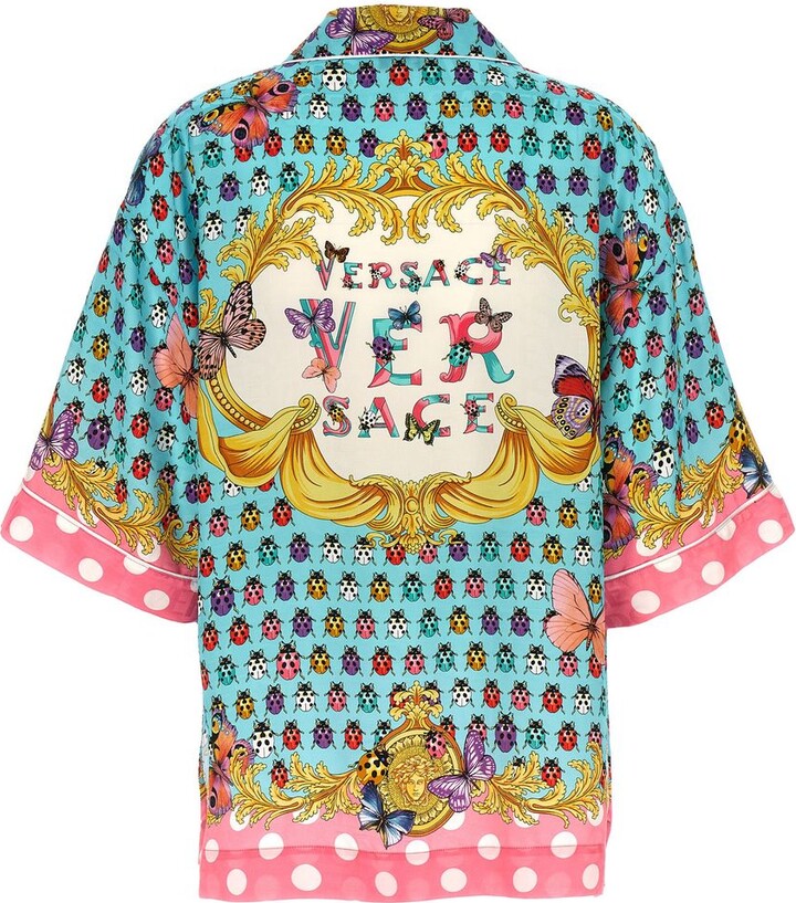 Versace Silk Blend Shirt - ShopStyle Tops