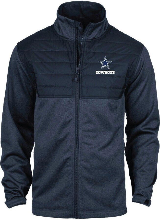 Men's Dunbrooke Heather Navy Dallas Cowboys Explorer Tech Full-Zip ...