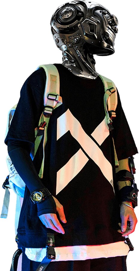 XYXIONGMAO Cyberpunk Shirt Techwear Shirts Streetwear Men Tactical ...