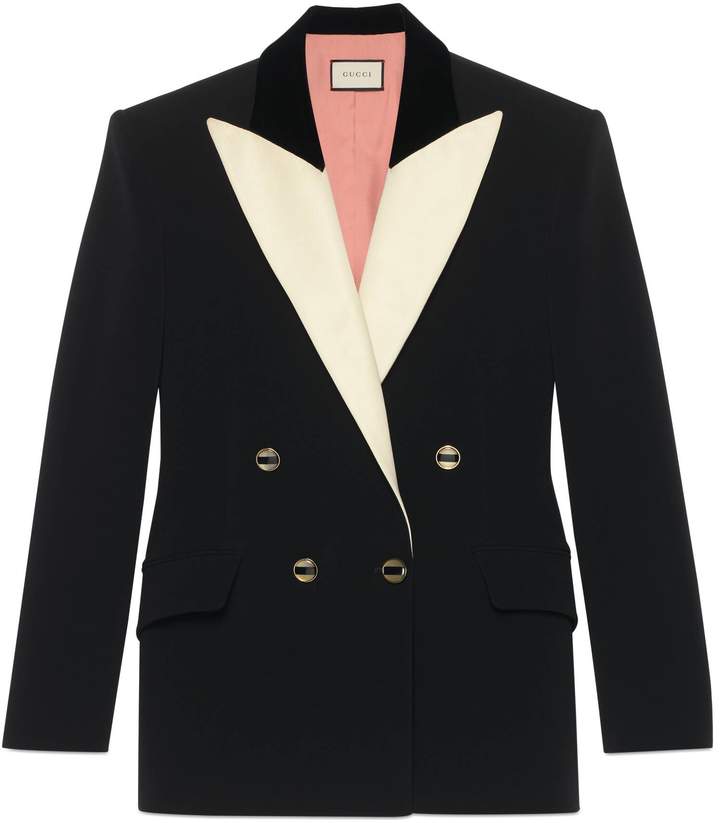 Gucci Silk wool tuxedo jacket - ShopStyle