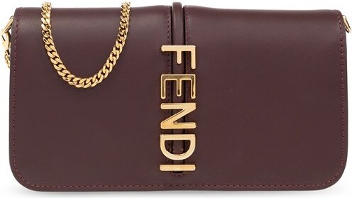 Fendi Logo Lettering Chain-Link Wallet - ShopStyle