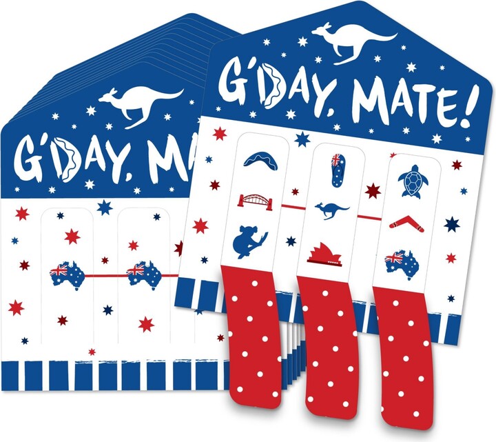 Big Dot Of Happiness Australia Day G'Day Mate Aussie Party Game Cards ...