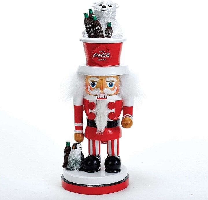 Coca Cola Kurt Adler 15-Inch Coca-Cola Hollywood Nutcracker with Polar ...