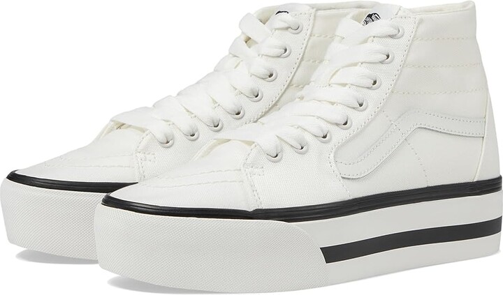 Vans Sk8-Hi(r) Tapered Stackform (Smarten Up White/Black) Women's Shoes ...