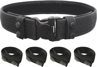 AOXEXOB Duty Belt with 4 Two-ply Belt Keepers 2" Police Duty Belt Law ...