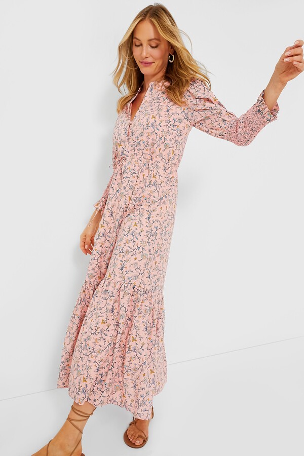 Hyacinth House Light Pink Floral Lucille Maxi Dress - ShopStyle