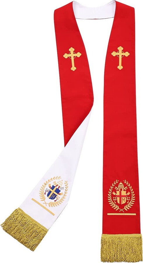 BLESSUME Reversible Clergy Stole Choir Priest Adult's Church Relegious ...