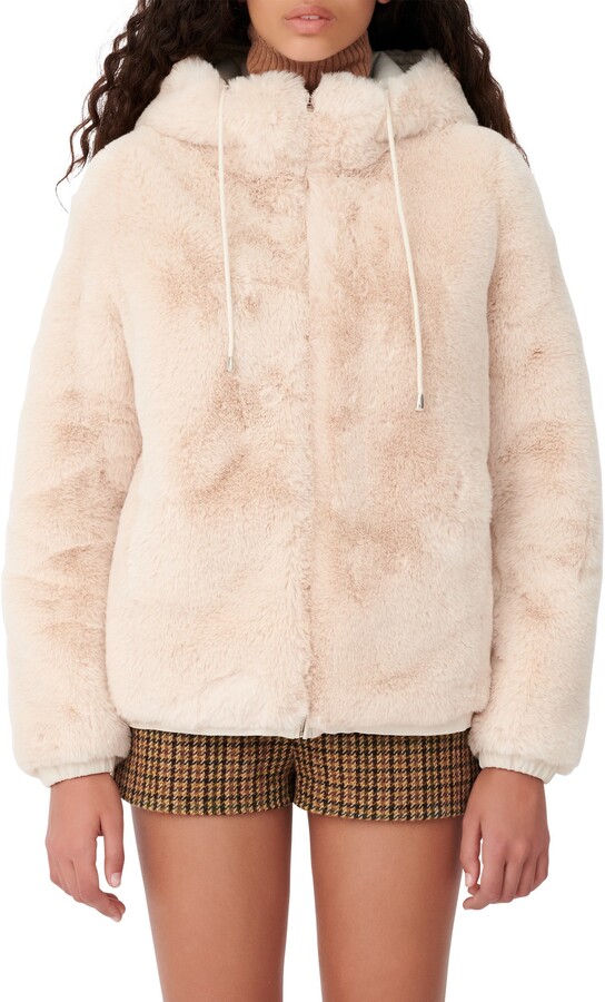 Maje Faux Fur Hooded Jacket - ShopStyle